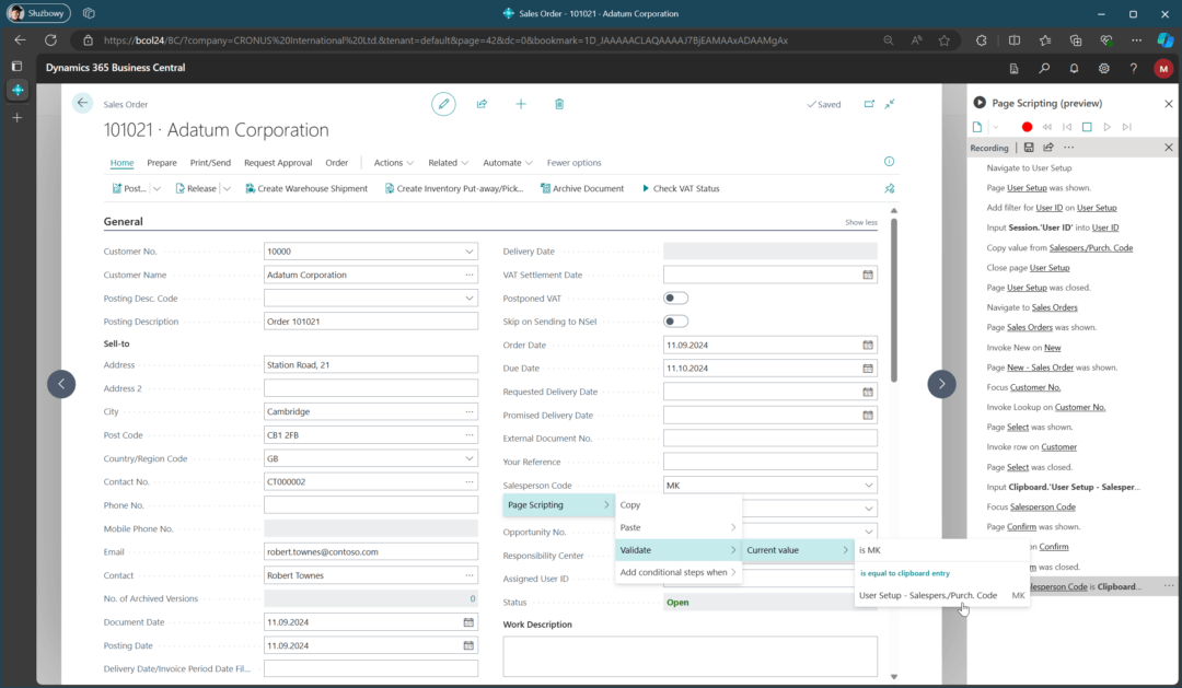 Use cases for Page Scripting Tool – Business Central Blog